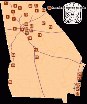 Public Indian Sites of Georgia | LostWorlds.org
